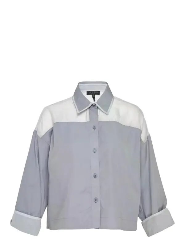 Rag & Bone Elly Panelled Long-sleeve Shirt - Grey