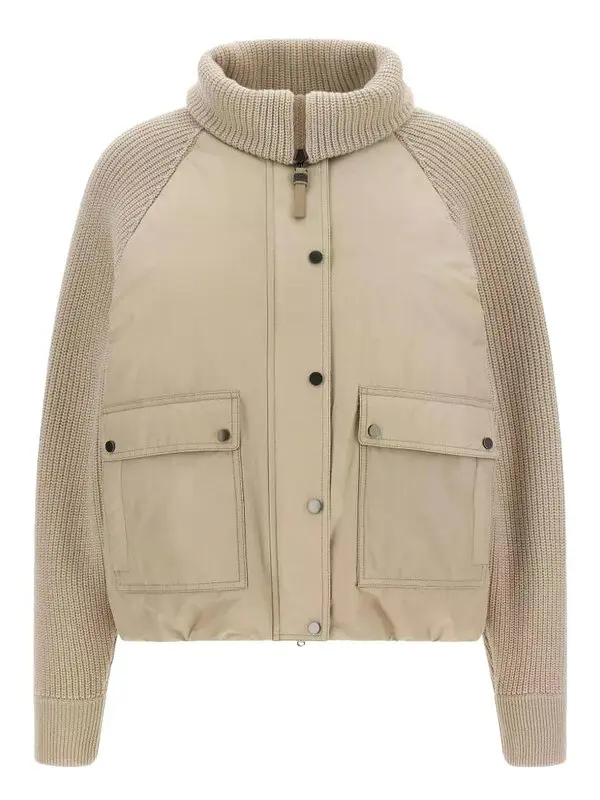 Brunello Cucinelli Monile Ribbed-knit Jacket - Neutrals