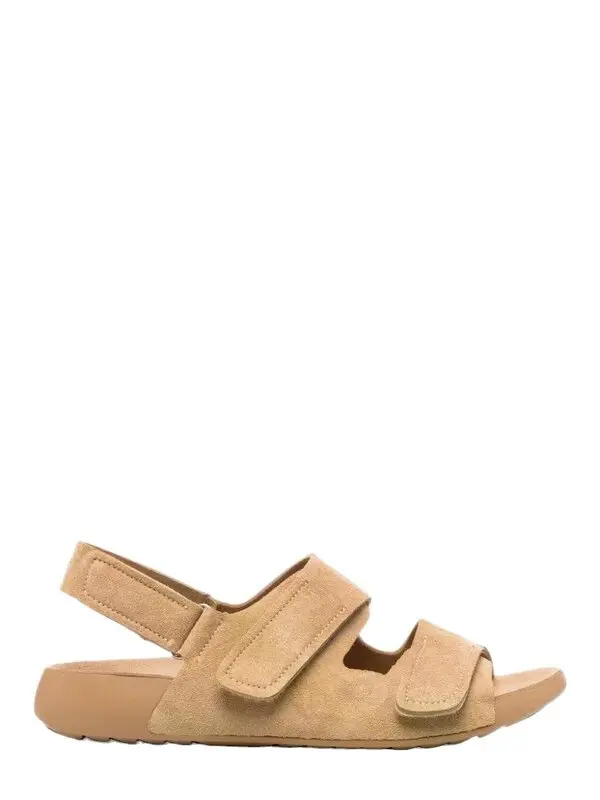 SERGIO MORETTI FIRENZE Suede Touch-strap Sandals - Neutrals