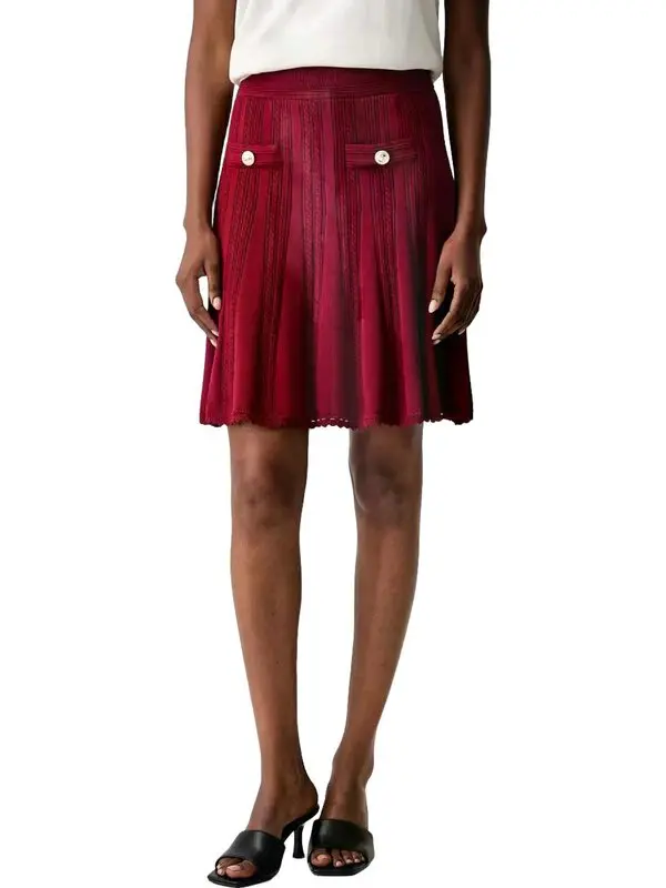 Guess Button-detail Mini Skirt - Red