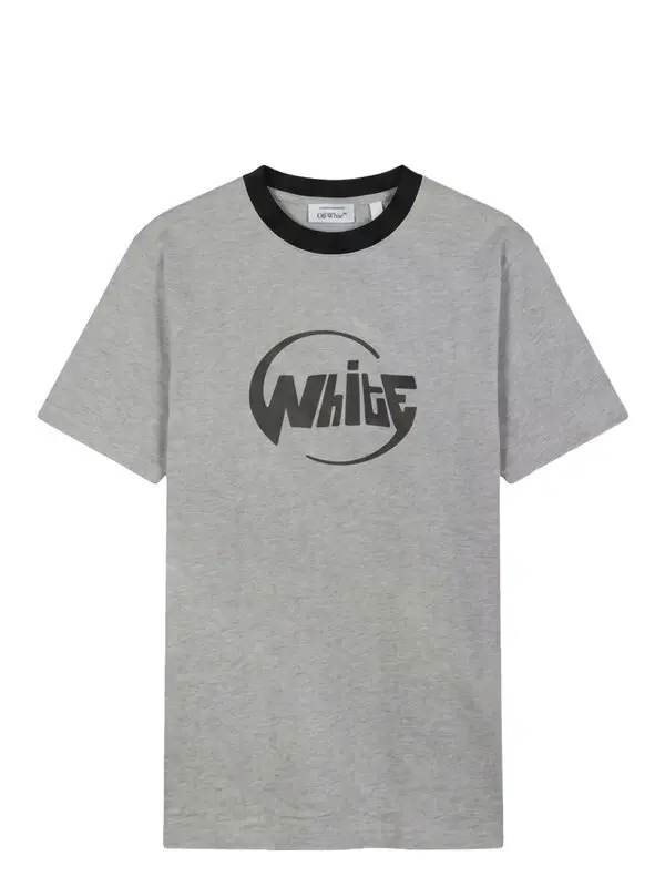Off-White Graphic-print Ringer T-shirt - Grey
