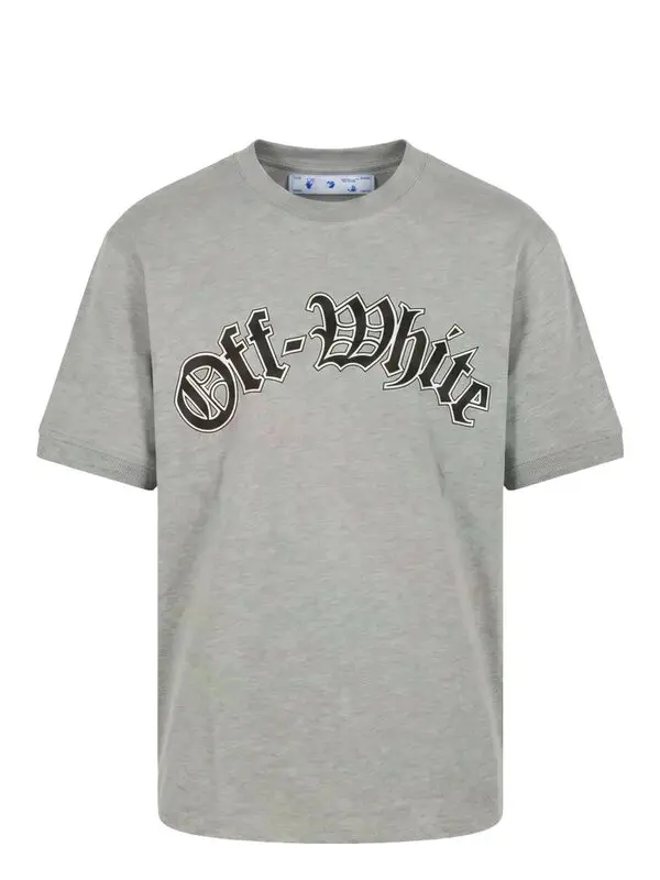 Off-White Logo-print Cotton T-shirt - Grey