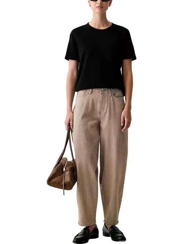 Dkny Striped Denim Jeans - Neutrals