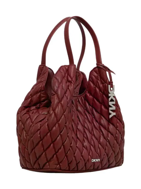 Dkny Paula Quilted Leather Tote Bag - Red