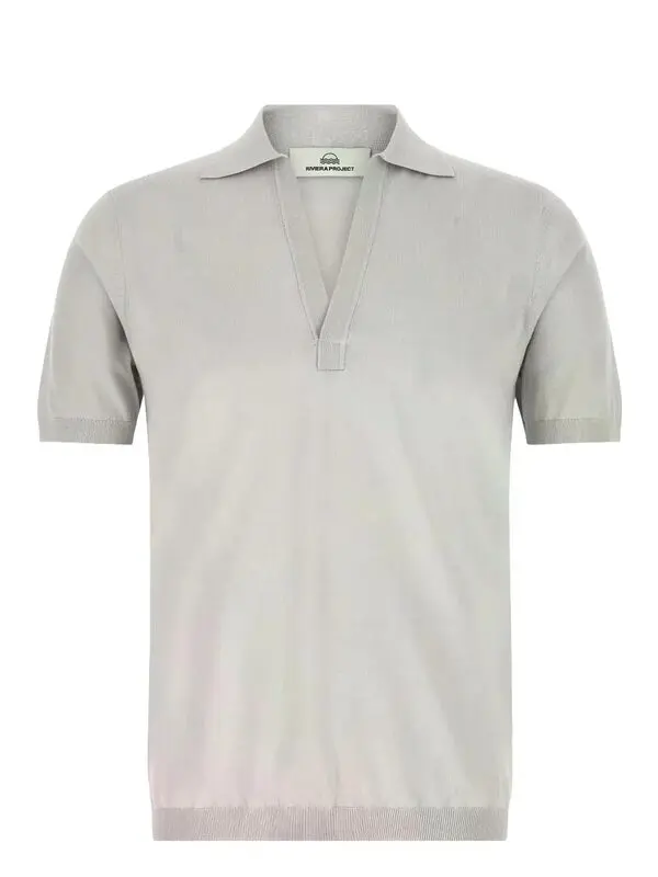 RIVIERA Open-collar Polo Shirt - Grey
