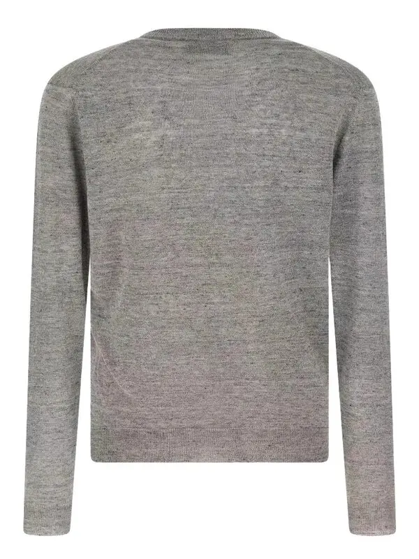 RIVIERA Melange V-neck Sweater - Grey
