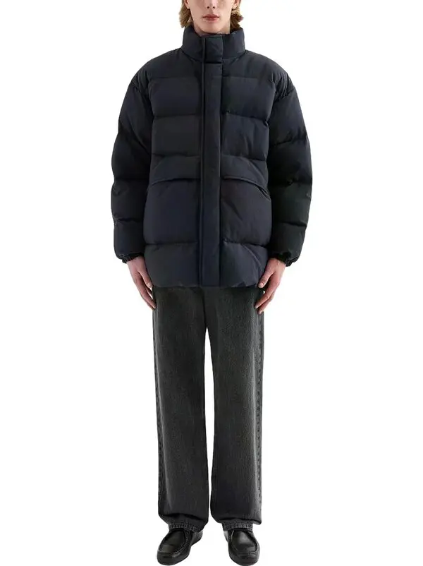 JIL SANDER Quilted Down Coat - Blue