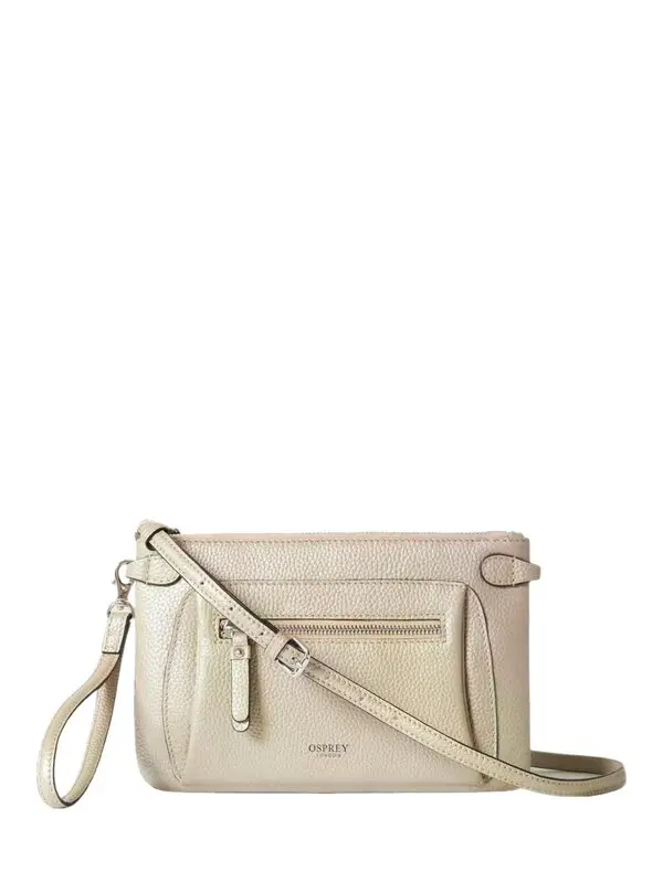 OSPREY Ruby Grained Leather Crossbody Bag - Neutrals