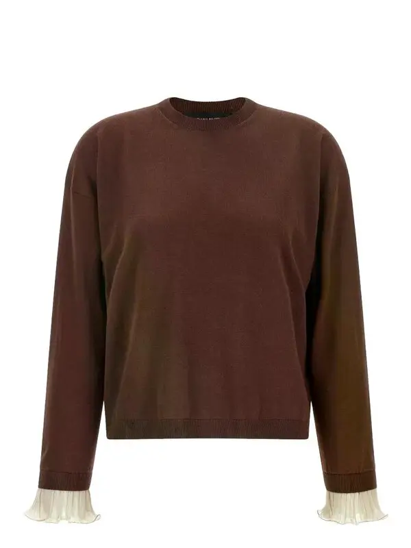 Fabiana Filippi Ribbed Trim Sweater - Brown