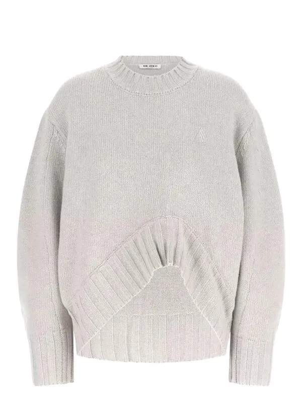 Attico Embroidered Logo Sweater - Grey