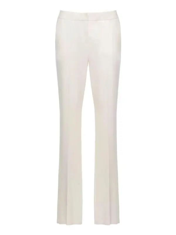 EMME Pressed-crease Tailored Trousers - White