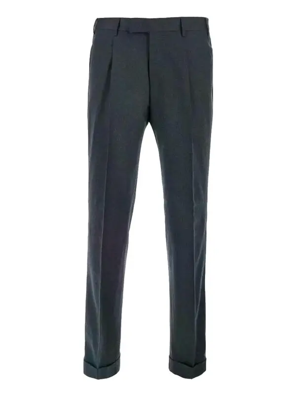 PT TORINO Tailored Trousers With Turn-up Cuffs - Grey