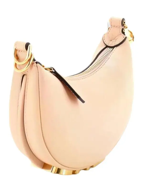 Fendi Leather Nano Hobo Bag - Neutrals