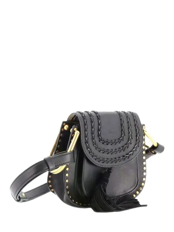 Chloé Hudson Whipstitch Leather Mini Crossbody Bag - Black