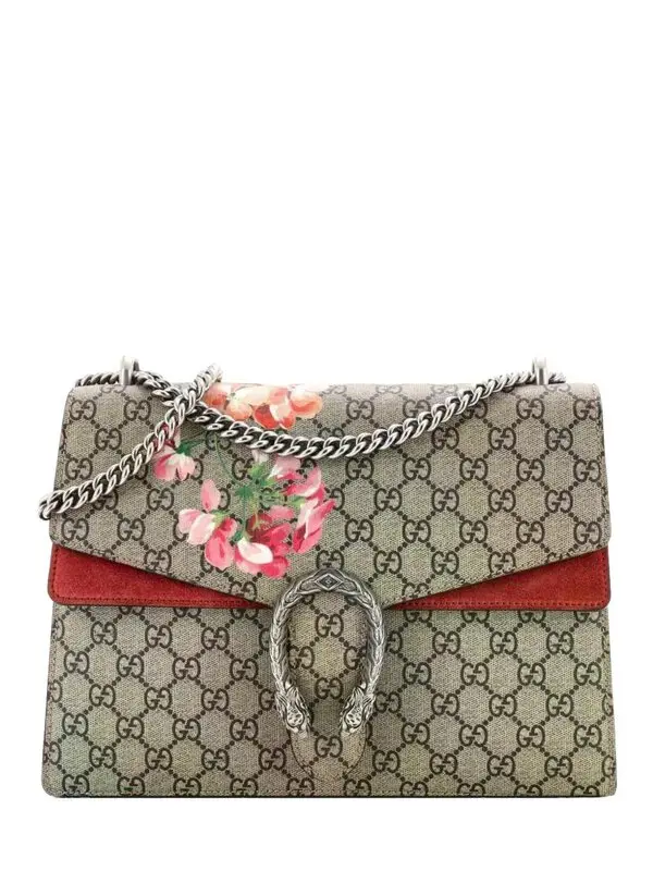 Gucci Dionysus Blooms Print Gg Coated Canvas Medium Shoulder Bag - Brown