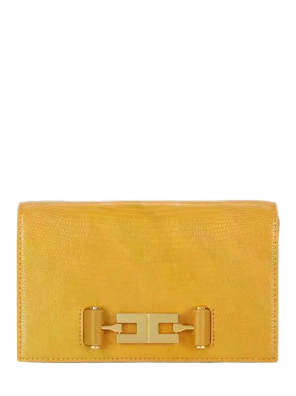 Elisabetta Franchi Shoulder Bag With Chain Strap - Yellow