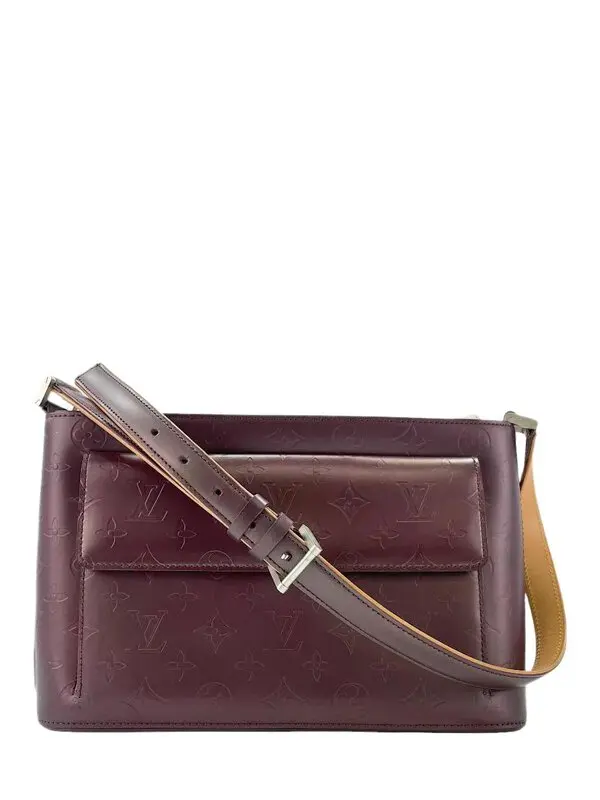 LOUIS VUITTON Alston Monogram Mat Crossbody Bag - Red
