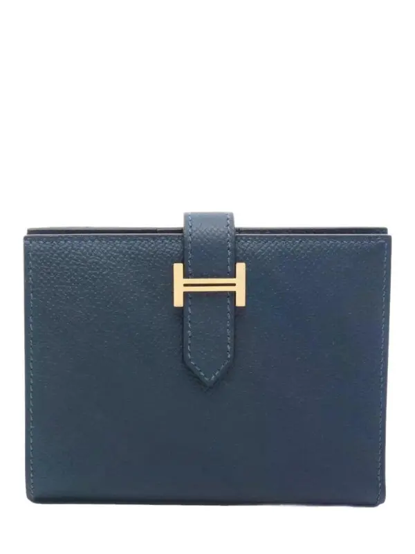 Hermès Bearn Compact Bi-fold Wallet - Blue