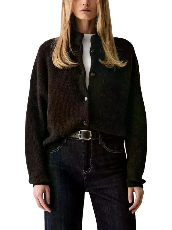 GESTUZ Alphagz Ribbed-knit Cardigan - Brown