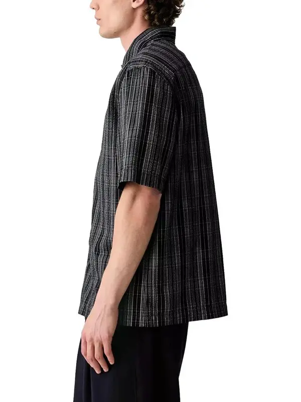 Fred Perry Check-print Short-sleeve Shirt - Blue