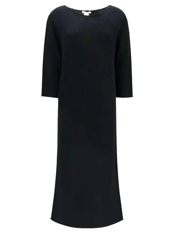 THE ROW Oreste Long-sleeve Midi Dress - Black