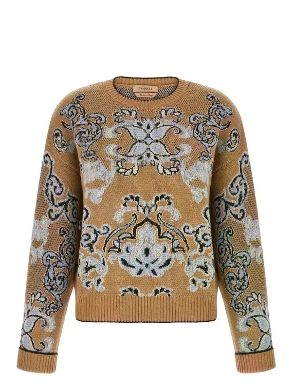TWINSET Jacquard Tapestry-inspired Sweater - Brown