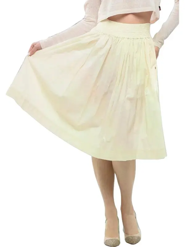 Woolrich Pleated Flared Midi Skirt - Neutrals