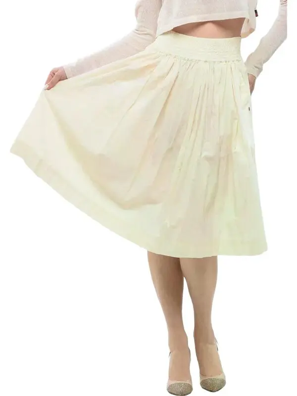 Woolrich Pleated Flared Midi Skirt - Neutrals