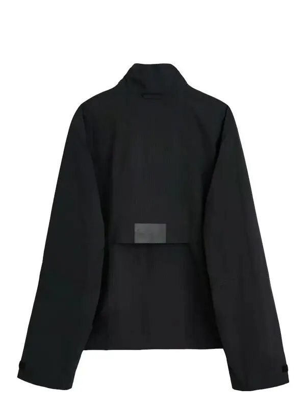 StÜssy Logo Print High Neck Jacket - Black