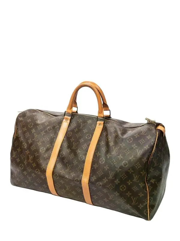 LOUIS VUITTON Keepall 55 Monogram Canvas Travel Bag - Brown