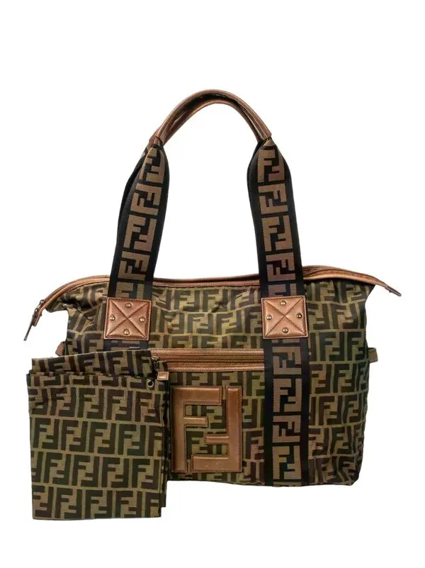 Fendi Zucca Monogram Canvas Tote Bag - Brown
