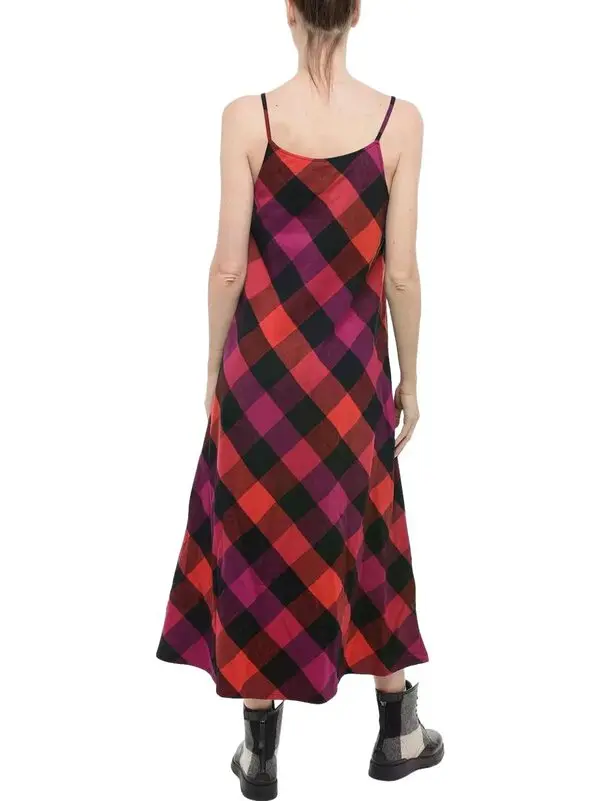 Woolrich Checked Midi Dress - Red