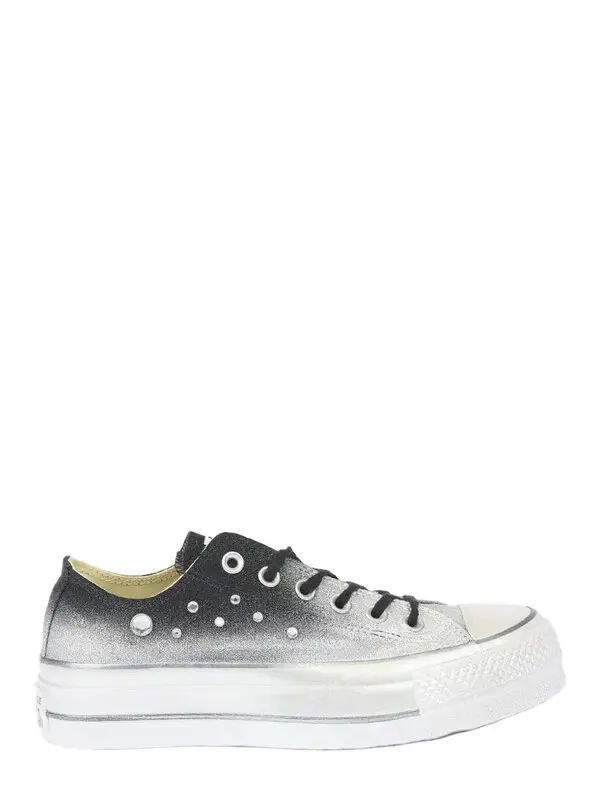 CONVERSE Glitter Effect Stud Embellished Lace-up Sneakers - Silver