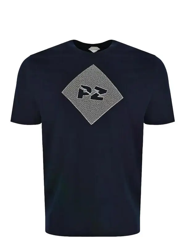 Pal Zileri Logo-print Crew-neck T-shirt - Blue
