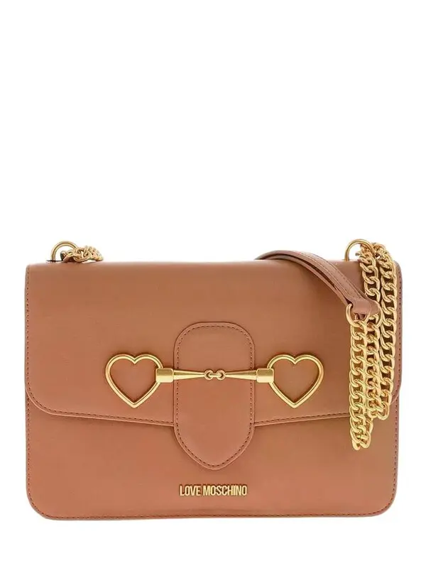 Moschino Heart-motif Shoulder Bag - Brown