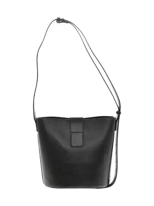 Il Bisonte Leather Bucket Bag - Black