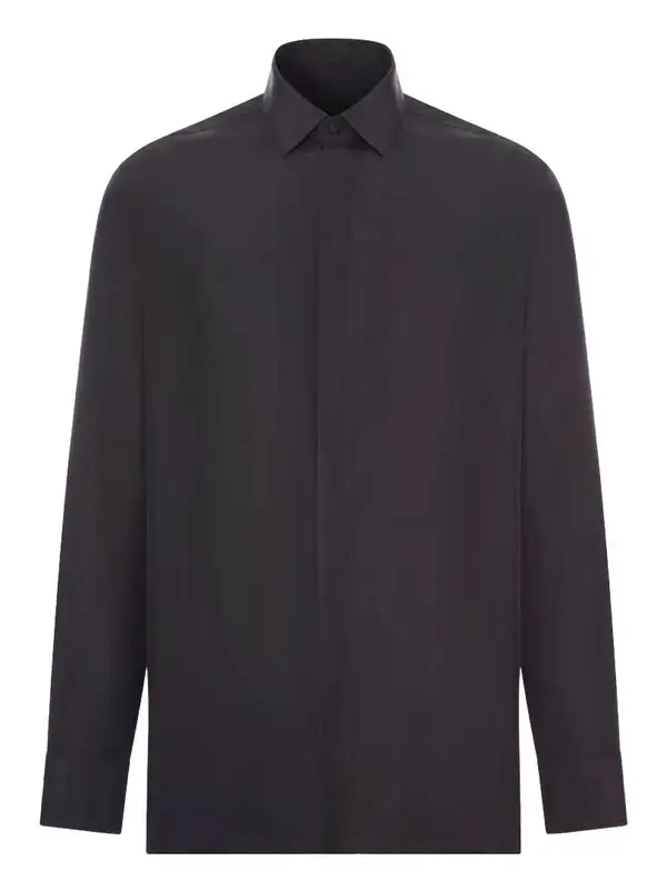 TOM FORD Habotei Concealed-placket Silk Shirt - Black