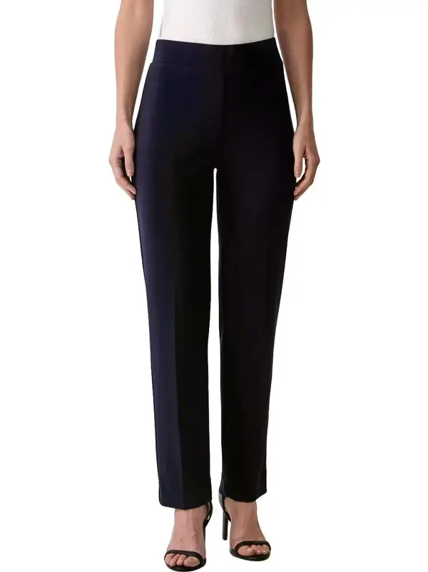 Joseph Ribkoff Pressed Crease Rear-slit Trousers - Blue