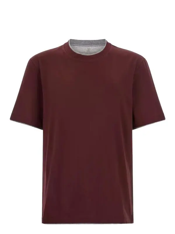 Brunello Cucinelli Double-layer T-shirt - Red