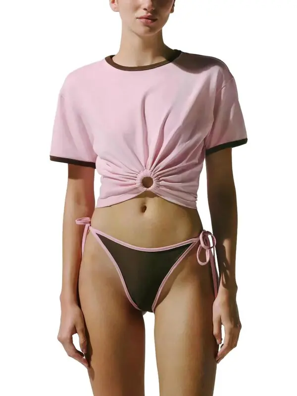 BAOBAB Tika Ring-detail Ruched T-shirt - Pink