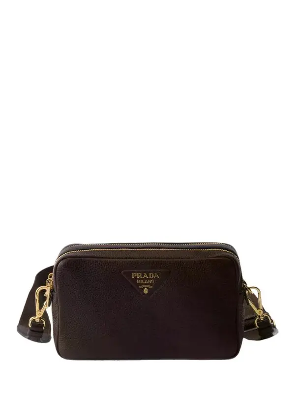 Prada Small Leather Shoulder Bag - Brown