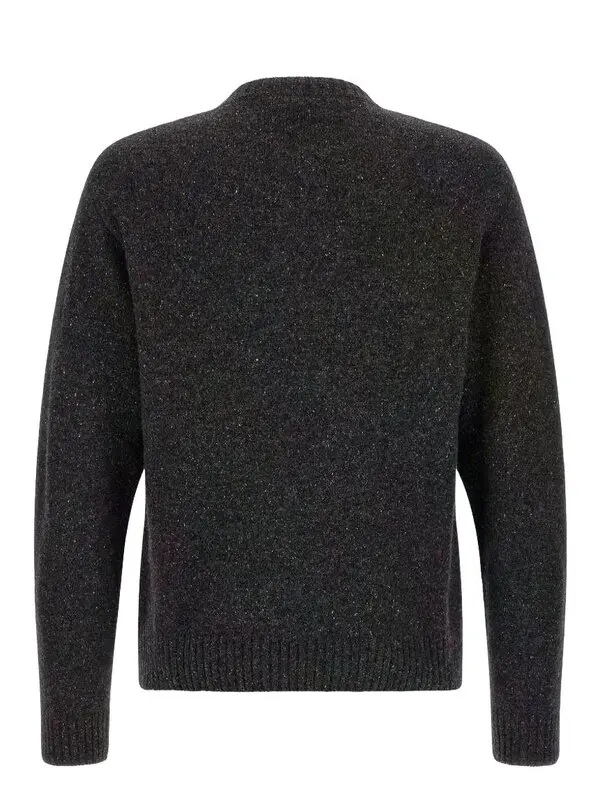 Moschino Bouclé-embroidered Sweater - Grey
