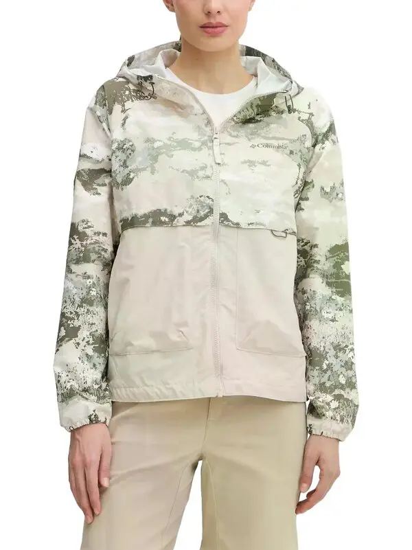 Columbia Spire Valley Abstract-print Hooded Jacket - Neutrals