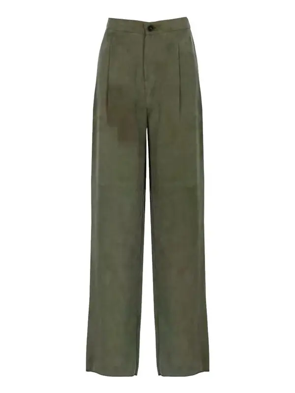 EMME Pleated Wide-leg Trousers - Green