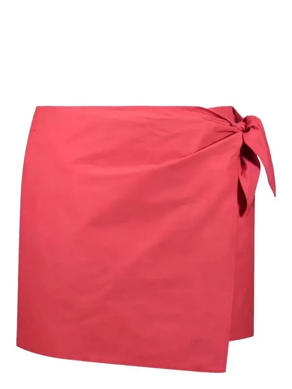 Red Valentino Wrap-style Side-tie Mini Skort - Red