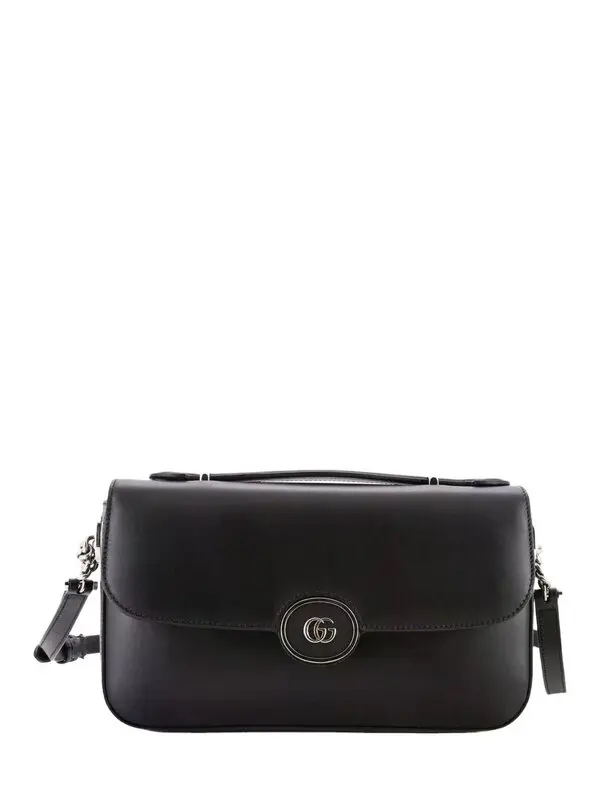 Gucci Petite Gg Flap Shoulder Bag - Black