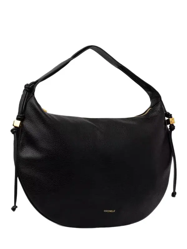 COCCINELLE Grained Leather Tote Bag - Black