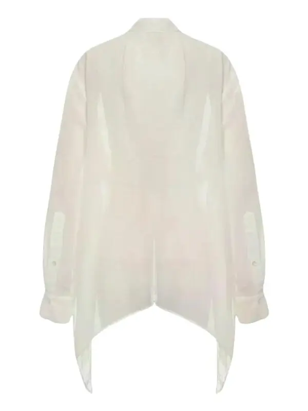 JUCCA Asymmetric Sheer Shirt - Neutrals