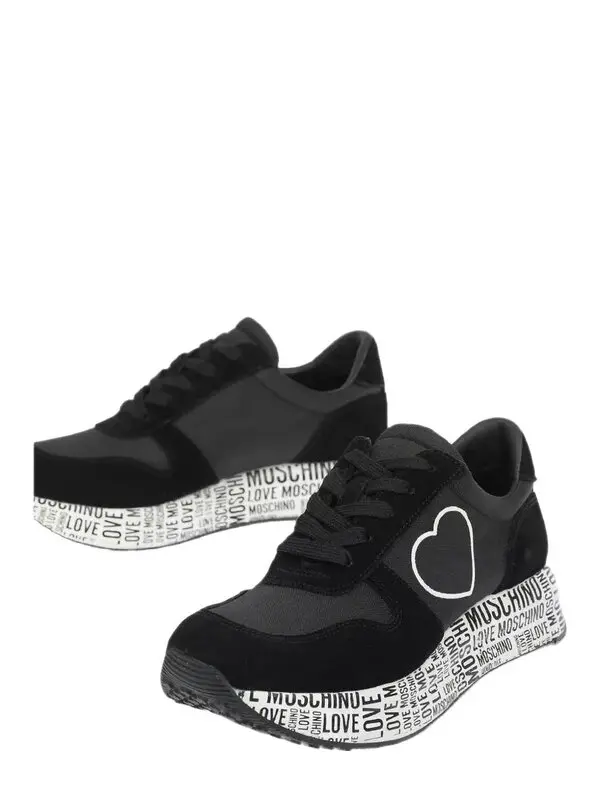 Moschino Heart-motif Sneakers - Black