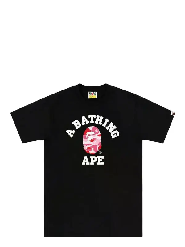 A BATHING APE Abc Camo College T-shirt - Black
